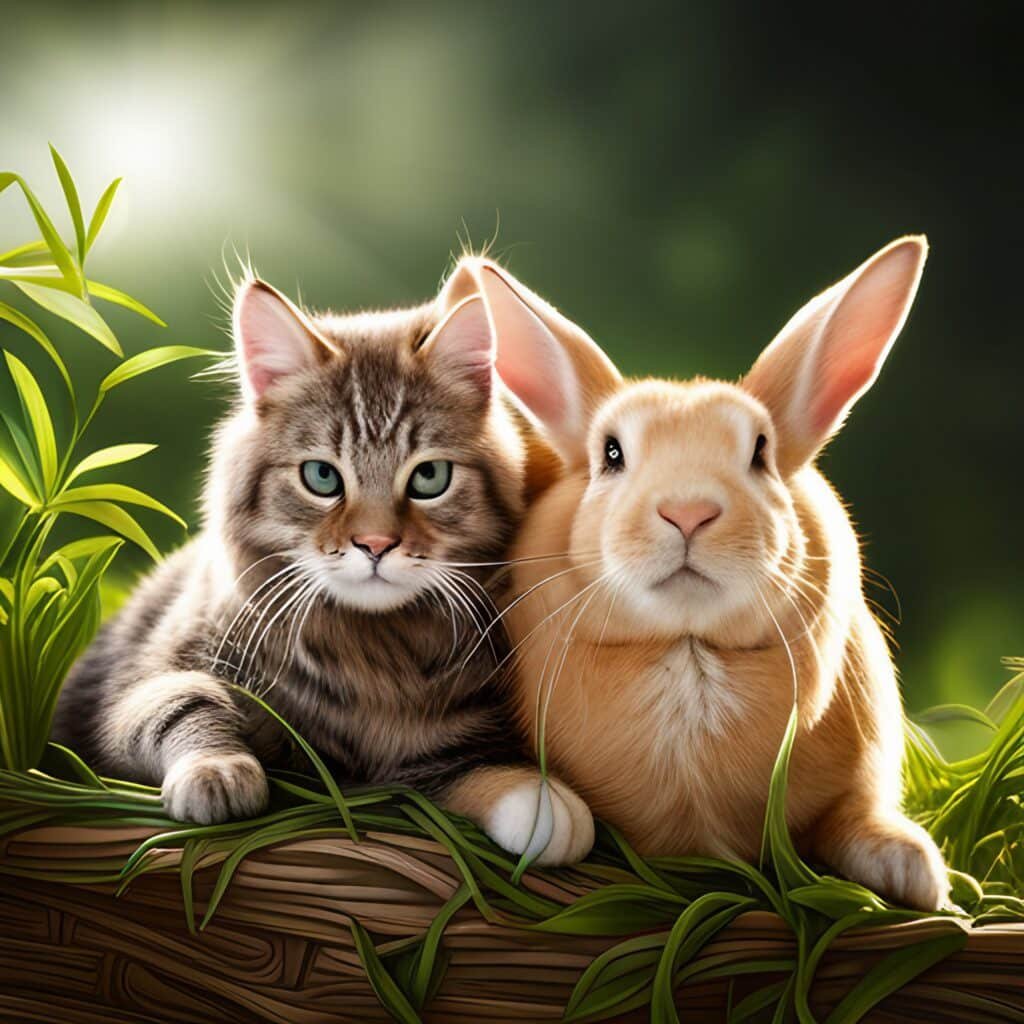 The Relationship Between Rabbit And A Cat - Rabbit Life Hack